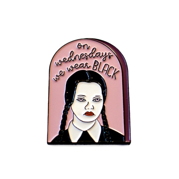 Accessories | Addams Family Wednesday Addams Goth Enamel Pin | Poshmark